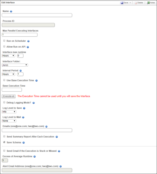 Creating a New Interface