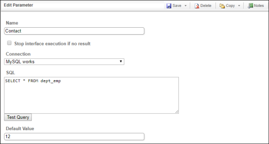 Defining a New Query Parameter