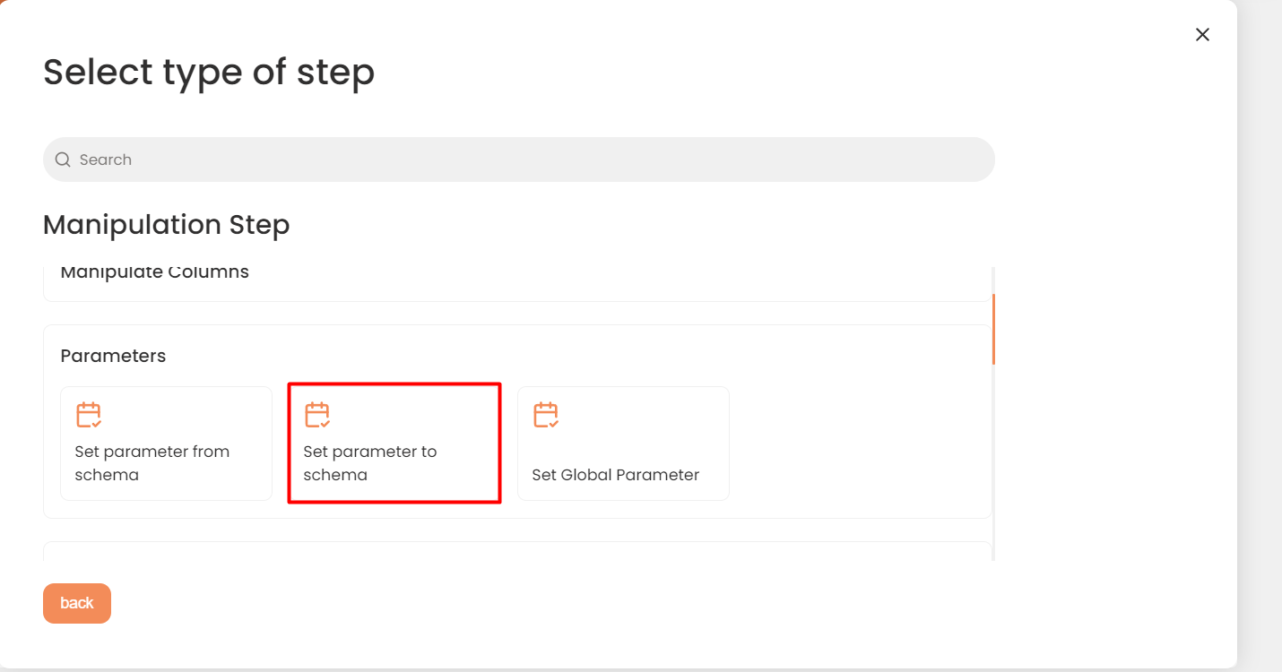 Set Parameter To Schema